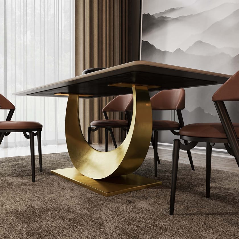 Tavolo rettangolare in pietra sinterizzata MOON - GIULIA GRILLO - Edilportale