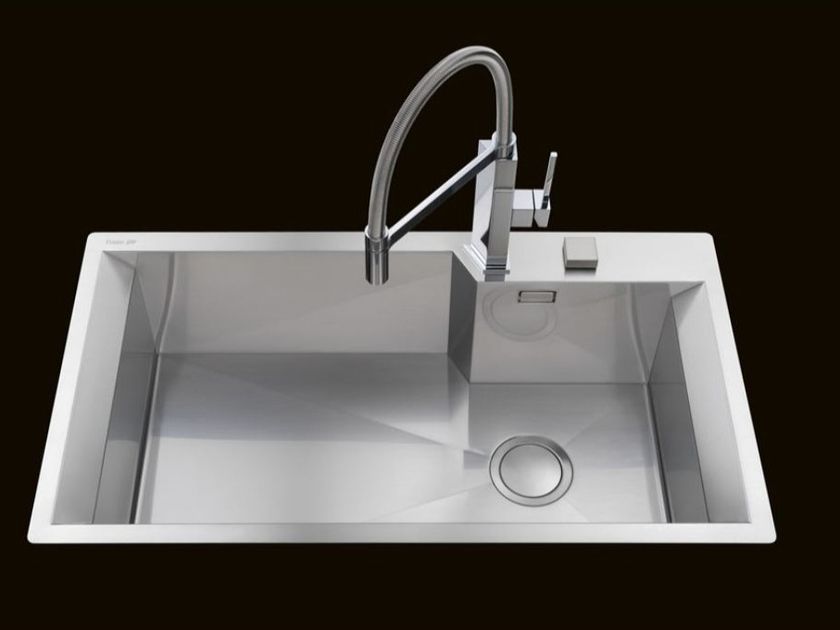 Single flush-mounted stainless steel sink GK 730X400 H.195 FT INOX Gk ...