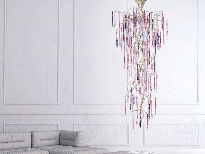 GLAMOUR STALACTITE SMALL Handmade bronze pendant lamp By Serip
