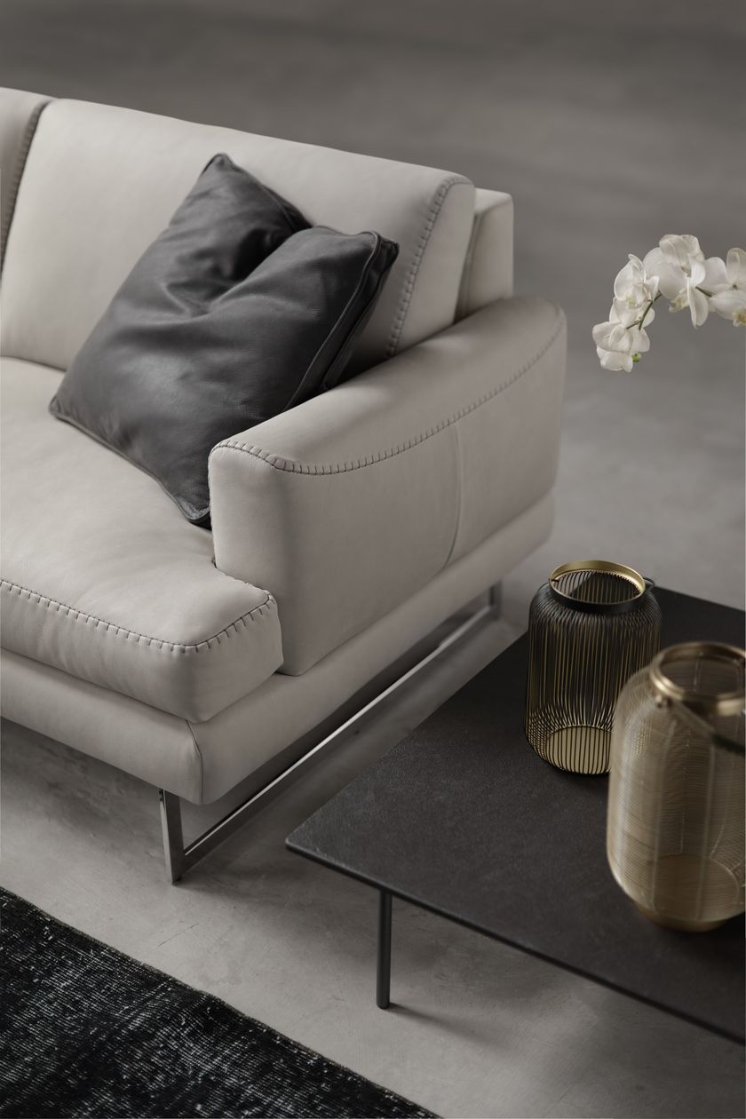 GLAMOUR | Sofá de esquina Sofá tapizado de cuero de esquina By Rossini Sofas