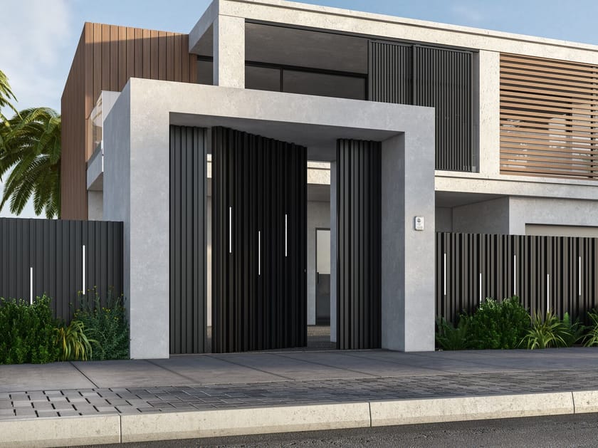 FC80 PIVOT BARCODE Swivel aluminium gate By GLM Outdoor Solutions