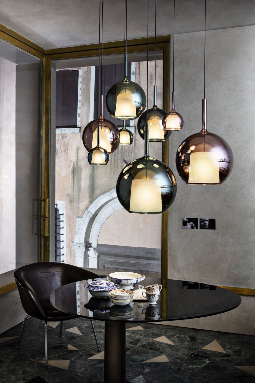 GLO LED Borosilicate glass pendant lamp By PENTA | design Carlo Colombo