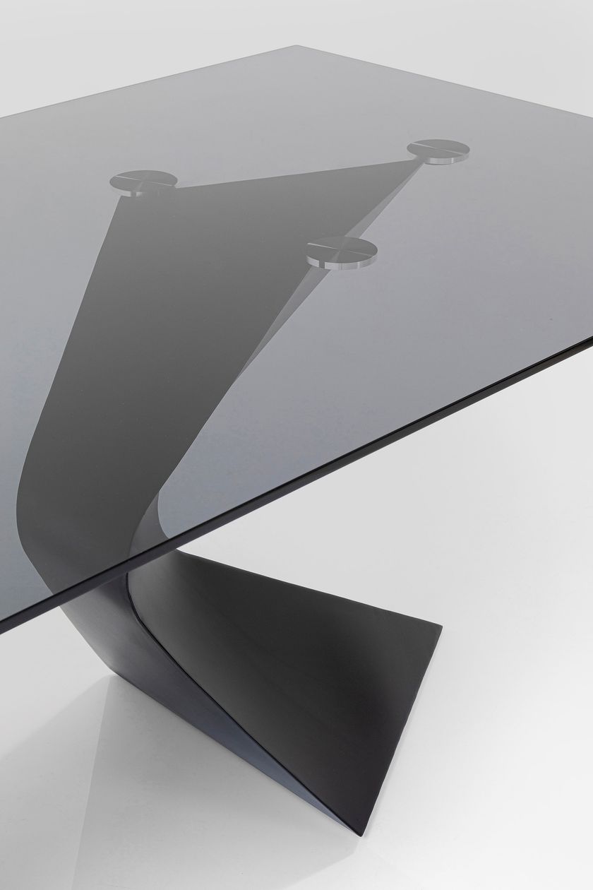 GLORIA Rectangular steel and glass table By KARE Design