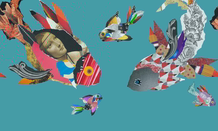 GOLDEN FISH Wall tiles By Officinarkitettura® | design Luca Artioli