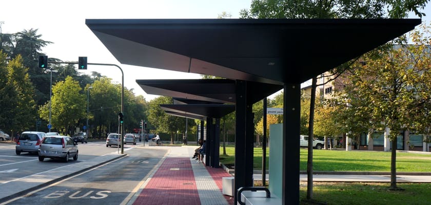 GPDUE Modular shelters waiting bus By Metalco