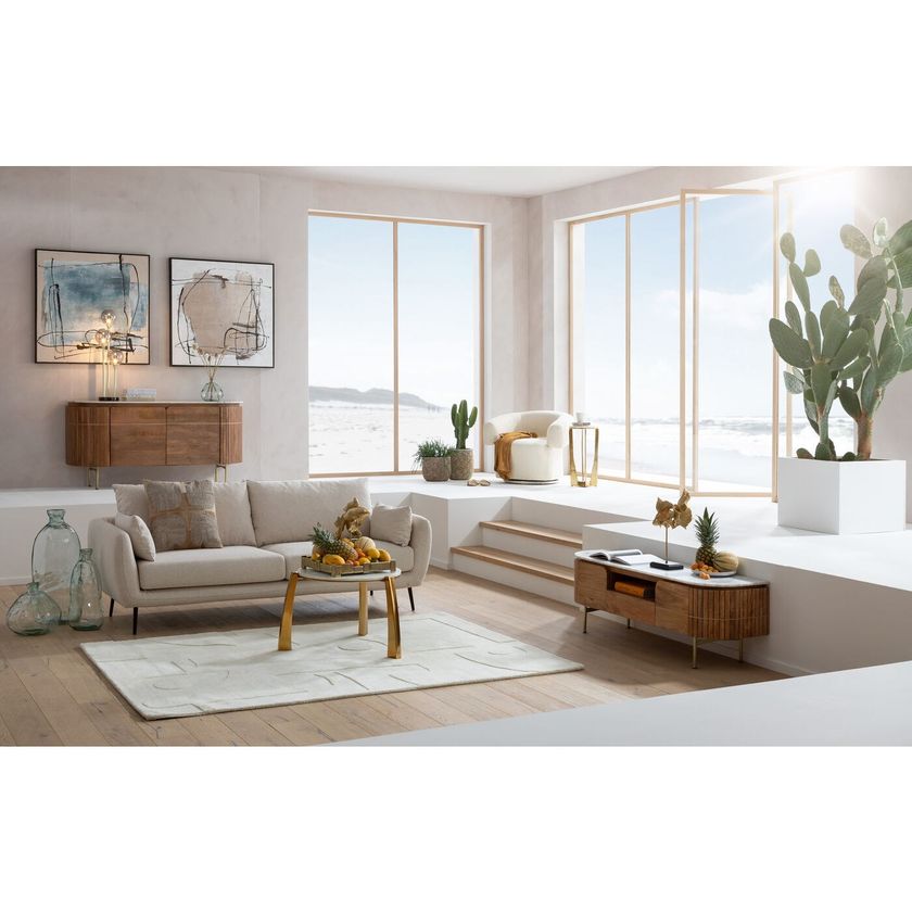 GRACE Low solid wood TV cabinet with doors By KARE Design