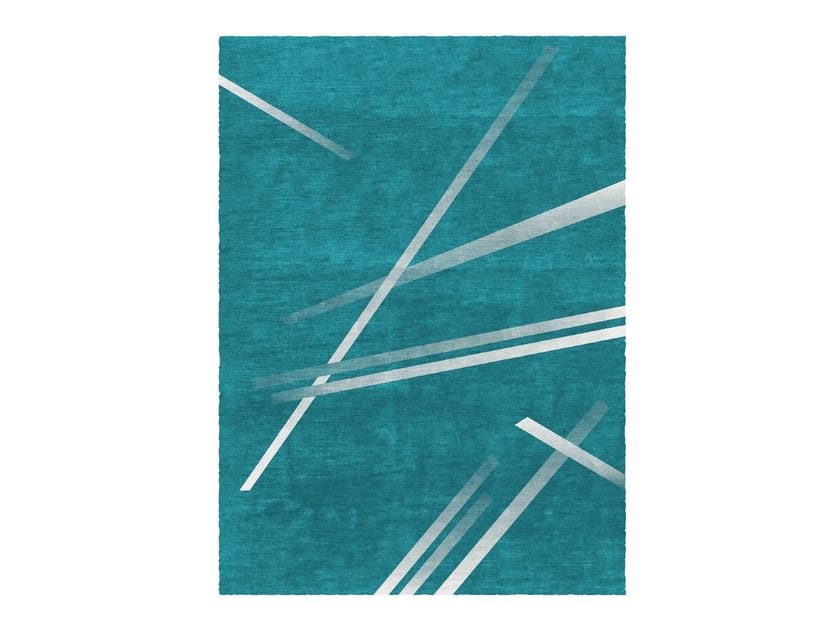 GRADIENT REFLEX Handmade round custom Bamboo silk rug By Giorgetti