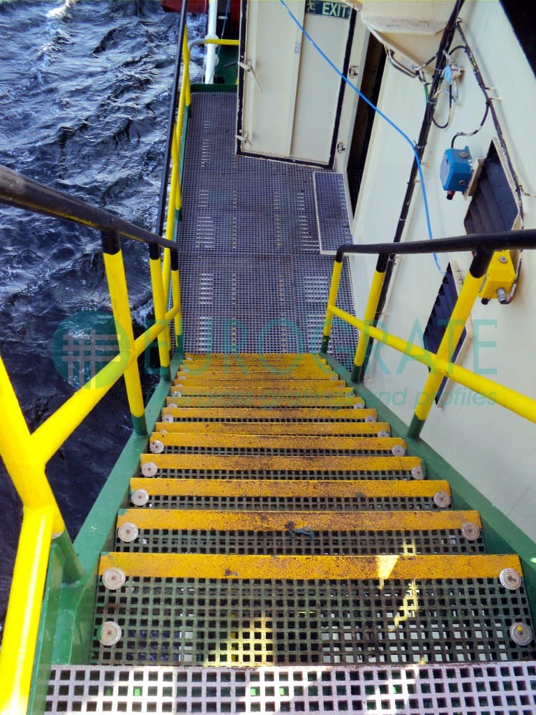 EUROTRED® FIBREGLASS (GRP) STAIR TREADS Fiberglass step for fire escape ...