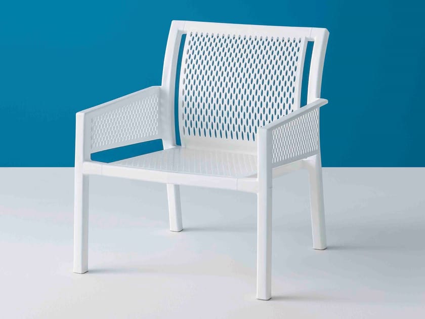 Fauteuil de jardin en technopolymère avec accoudoirs GRAND MINUSH By GABER design Eurolinea