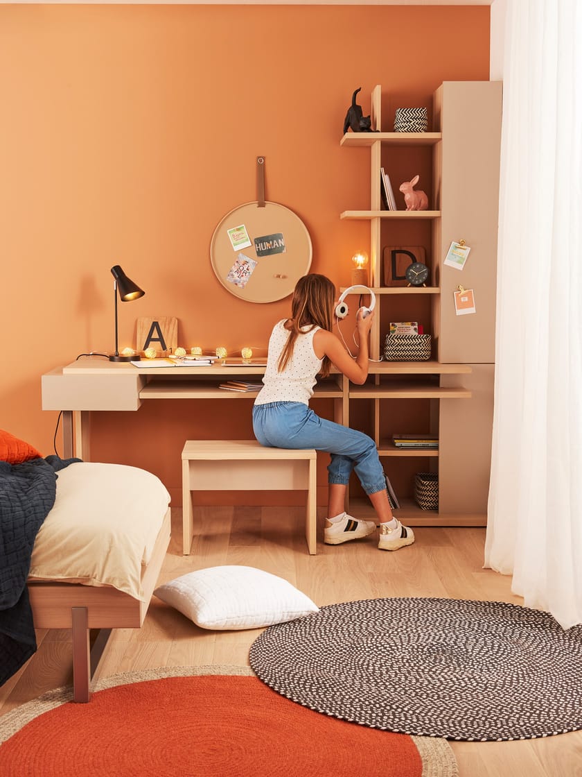Melamine-faced chipboard kids single bed GRAPHIC By GAUTIER