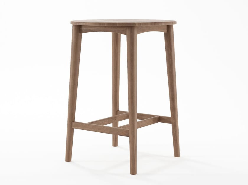 GRASSHOPPER Round solid wood high table By KARPENTER | design Hugues ...