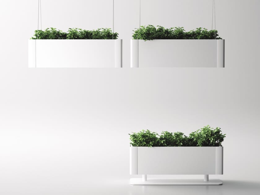 Aluminium plant pot GREEN LIGHT_T By Systemtronic design Mermelada Estudio