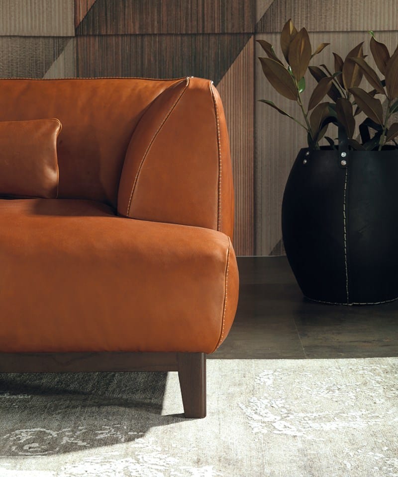 GREG Leather sofa By Borzalino | design Carlo Bimbi