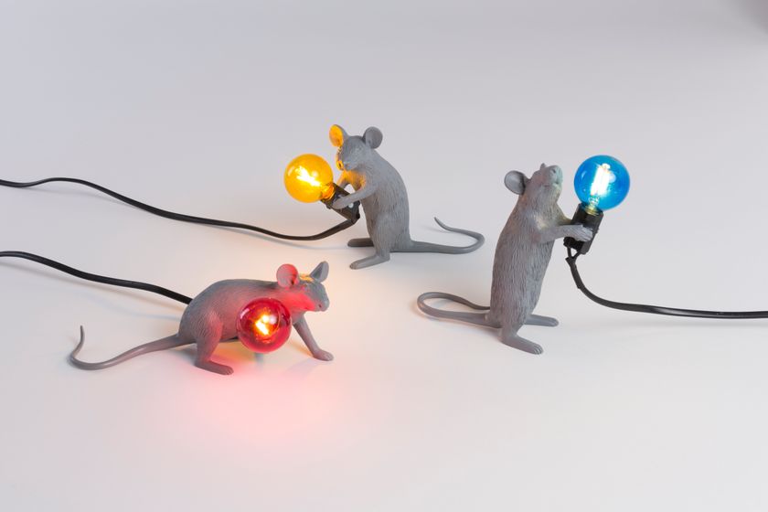 GREY MOUSE LAMP STANDING By Seletti design Marcantonio Raimondi Malerba