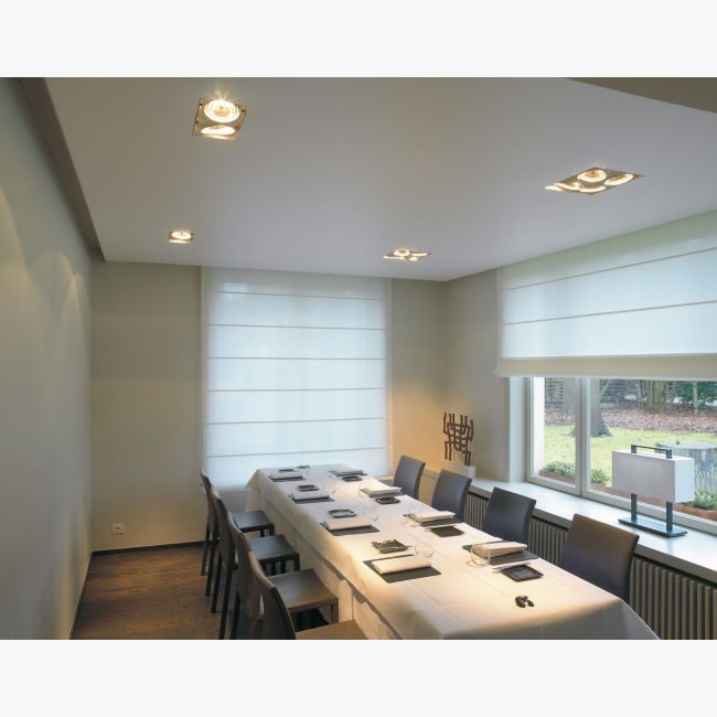 GRID IN TRIMLESS Recessed adjustable multiple spotlight By DeltaLight
