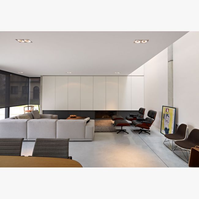 GRID IN TRIMLESS Recessed adjustable multiple spotlight By DeltaLight