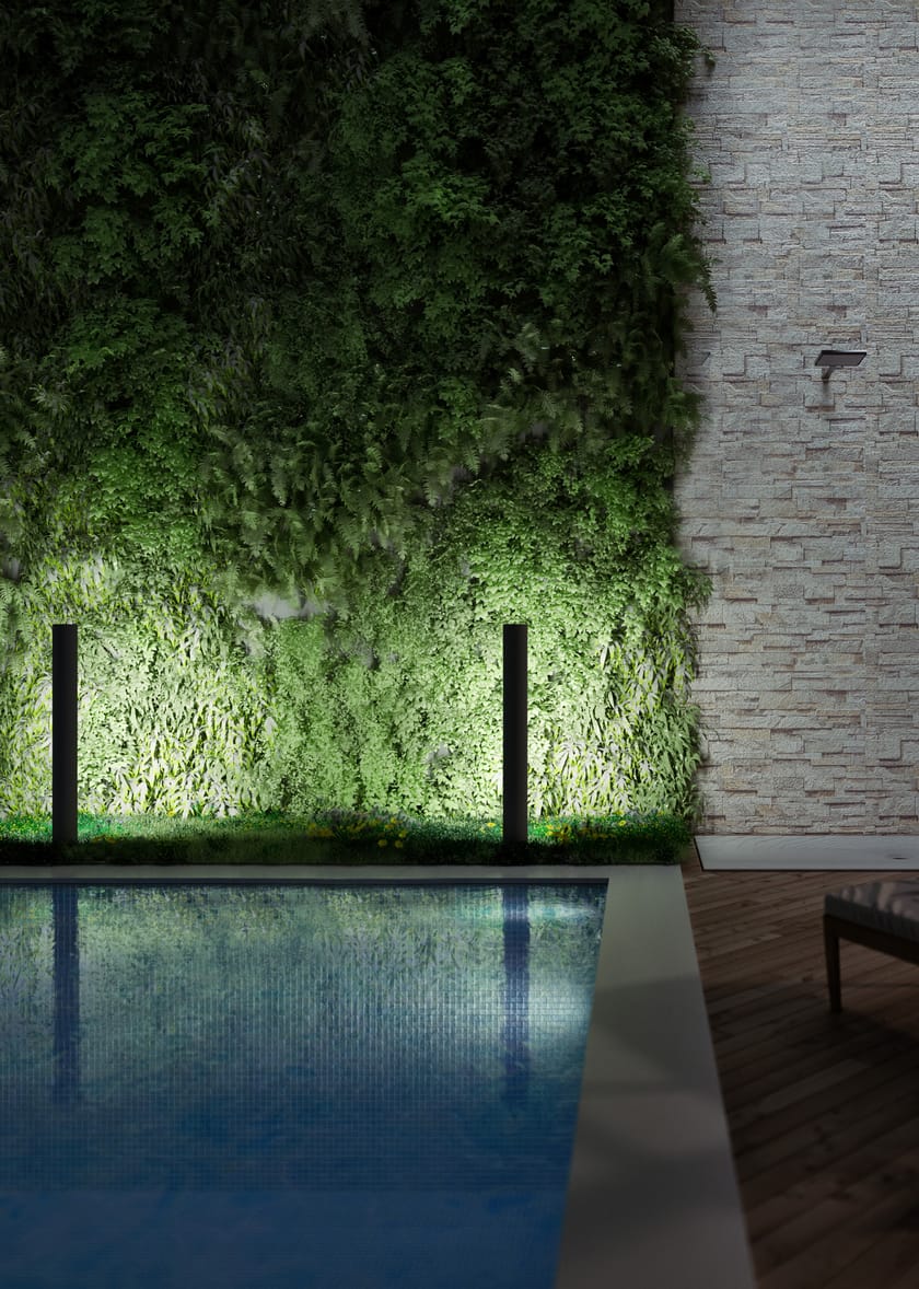 LED stainless steel bollard light GRIN By iGuzzini