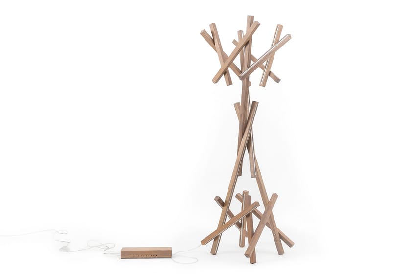 LED wooden floor lamp GROOT By NEXT LEVEL DESIGN STUDIO