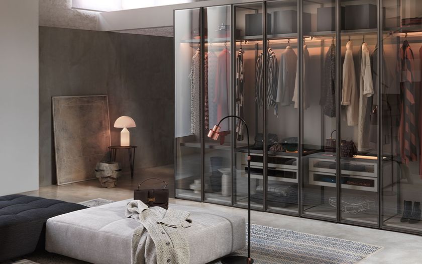 Glass wardrobe 16.32 PRIVATE - POOL By Flou