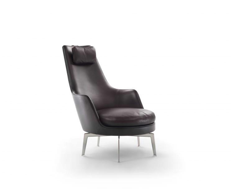 GUSCIOALTO | GUSCIOALTO SOFT | Leather armchair By Flexform design Antonio Citterio