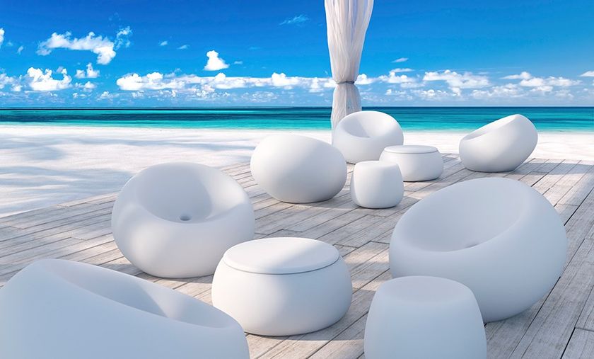 BOOM Sillón de jardín de polietileno By Plust | design Marco Gregori