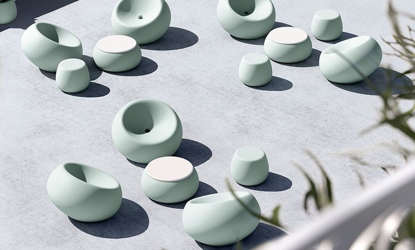 BOOM Sillón de jardín de polietileno By Plust | design Marco Gregori