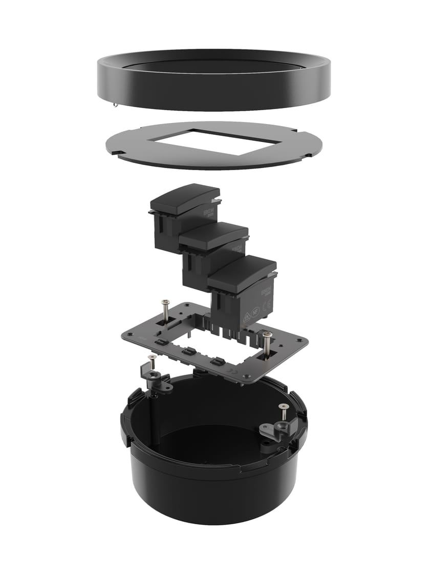 MODULES DOT GRAPHITE Switch plate By Genuit