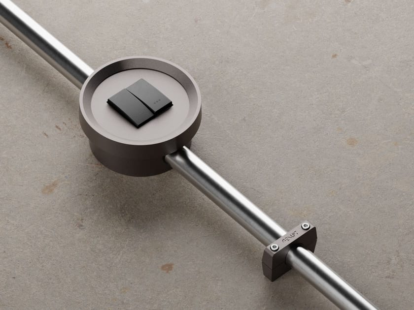 MODULES DOT 100 SILVER Coated aluminium outlet box By Genuit