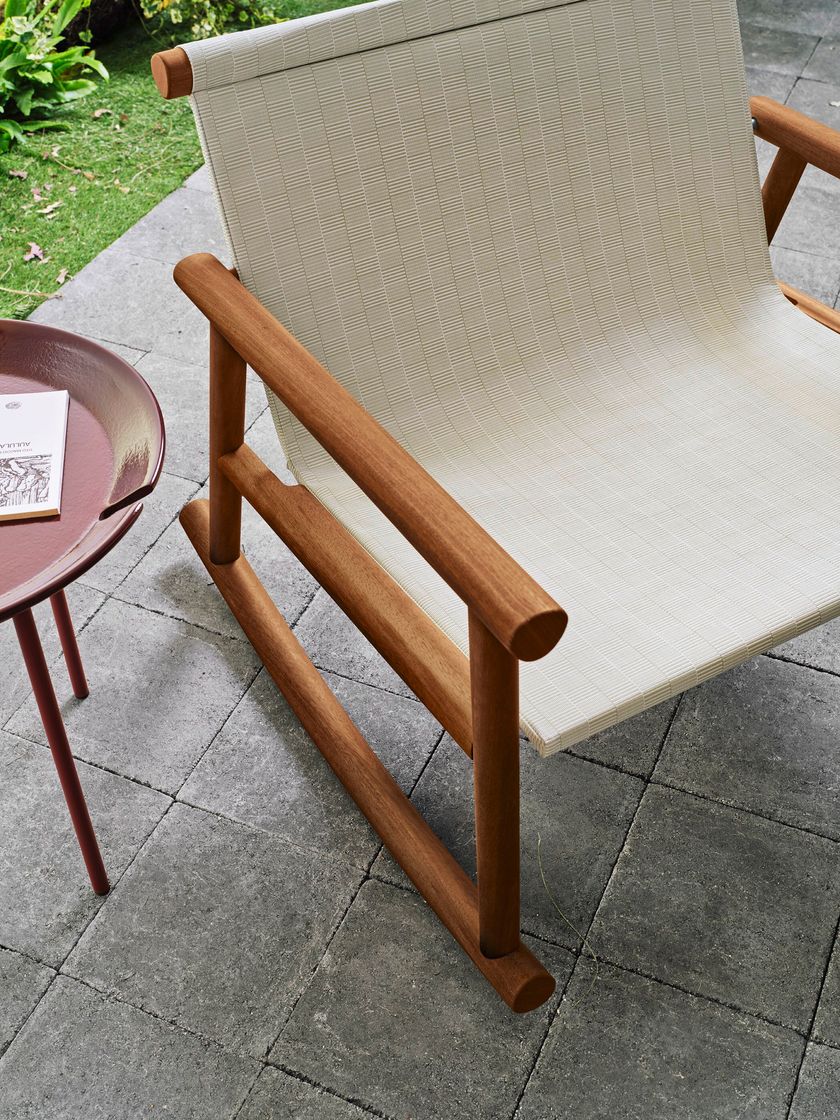 HASHI 09 Rocking fabric garden armchair By Gervasoni | design Federica ...