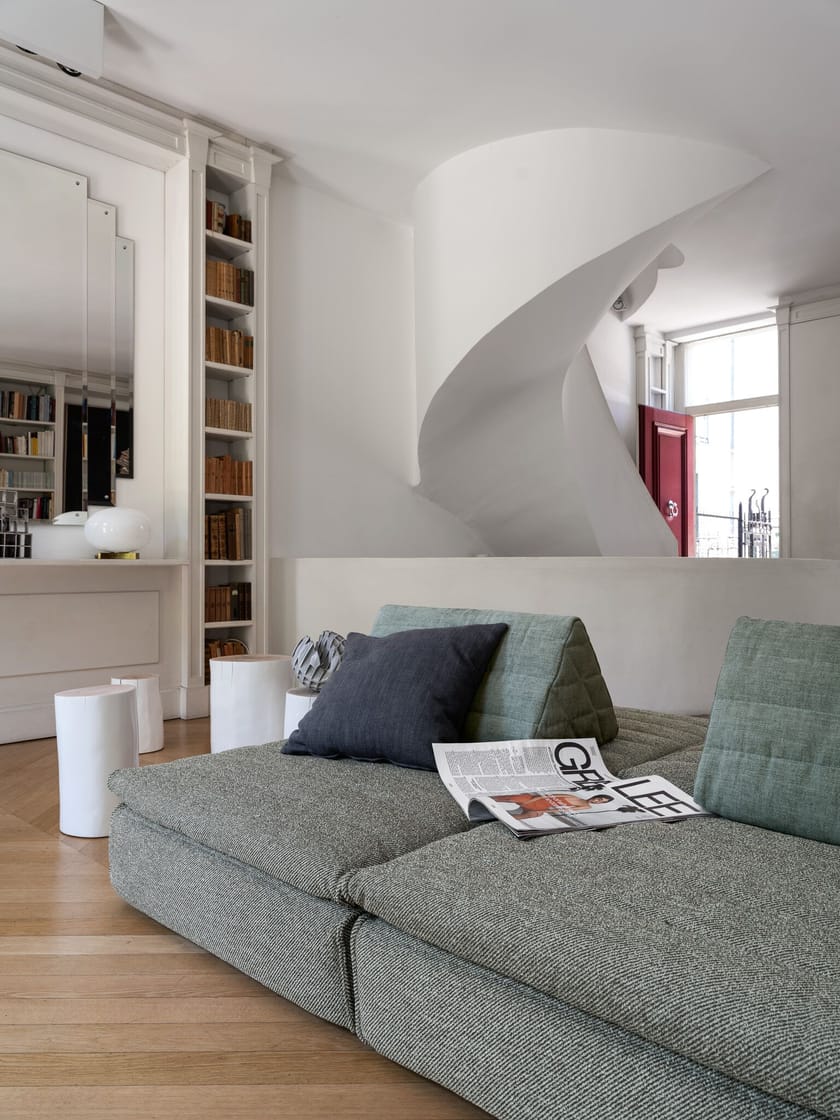 SAMET LOW F Double-sided 6 seater fabric sofa By Gervasoni