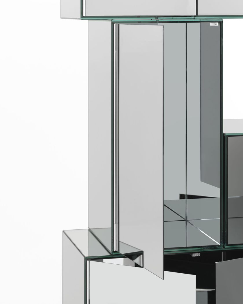 QUANTUM Modular crystal bookcase By Glas Italia | design Piero Lissoni