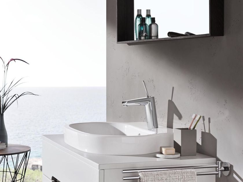 EURODISC JOY Countertop single handle washbasin tap with pop up waste ...