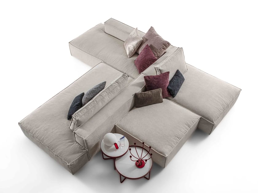 BOSS Double-sided sectional fabric sofa with removable cover By Gruppo Fox