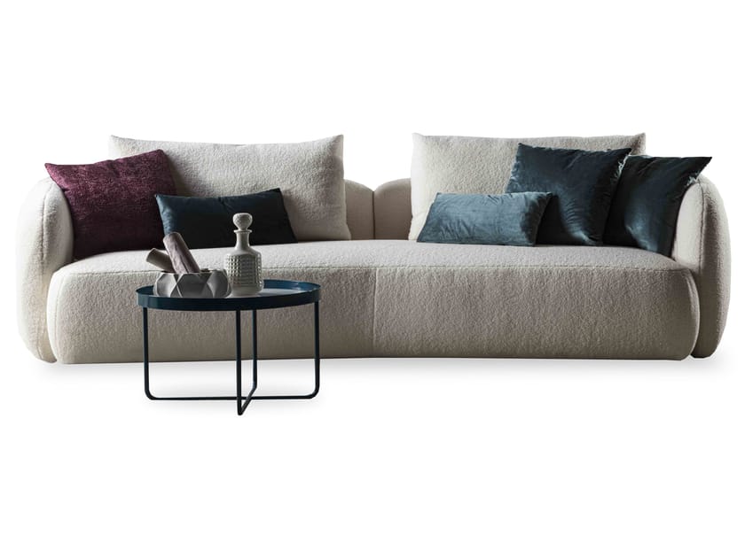 DUEPUNTOZERO Curved fabric sofa with removable cover By Gruppo Fox