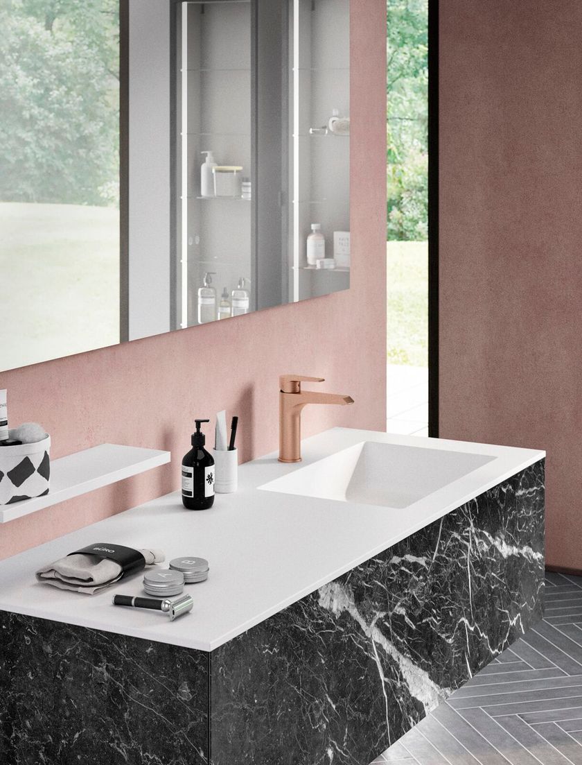 ECLIPSE 05 Mobile lavabo sospeso singolo con cassetti By Gruppo Geromin