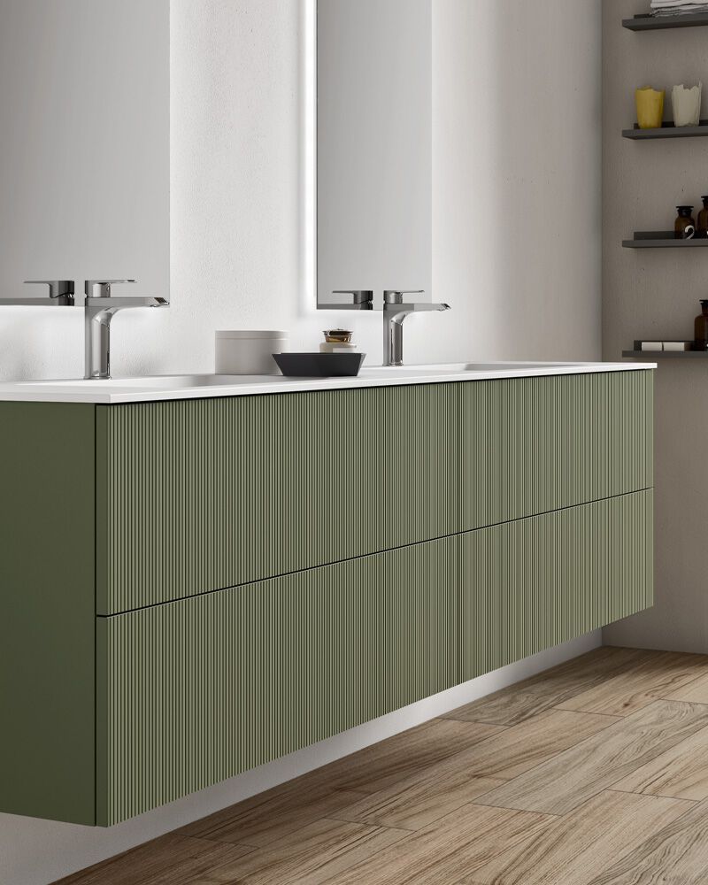 ELITE ELI02 Suspended double bathroom cabinet with drawers By Gruppo ...