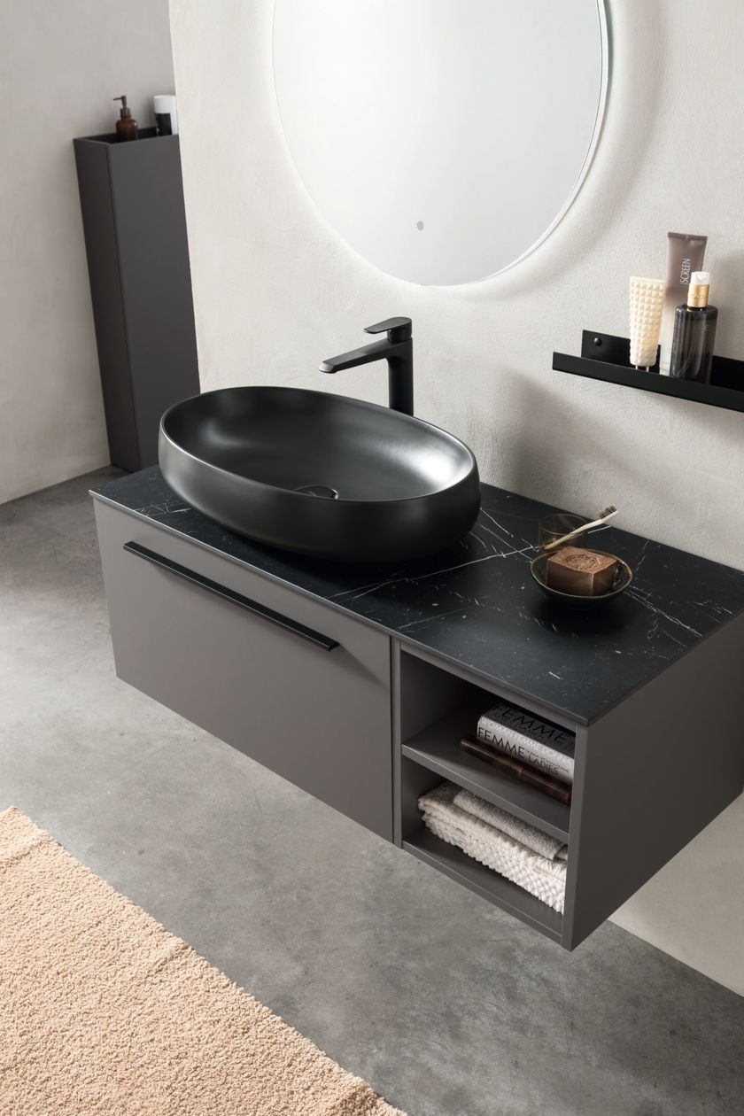 GOCCIA 1942 Wall-mounted vanity unit with mirror By Gruppo Geromin