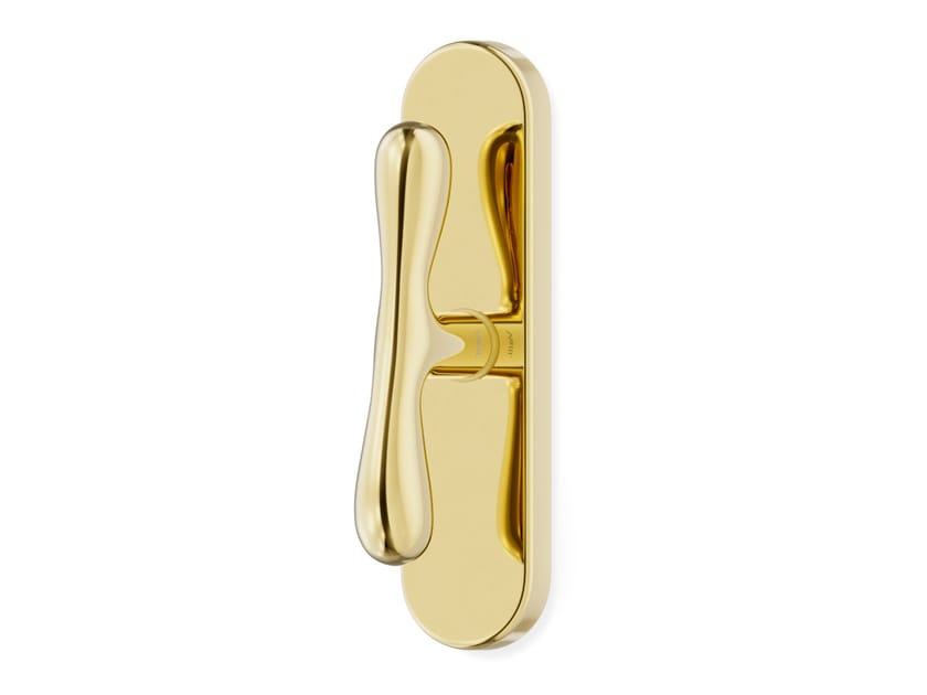 H1003 CROCO Brass Cremone handle By Valli | design Matteo Thun