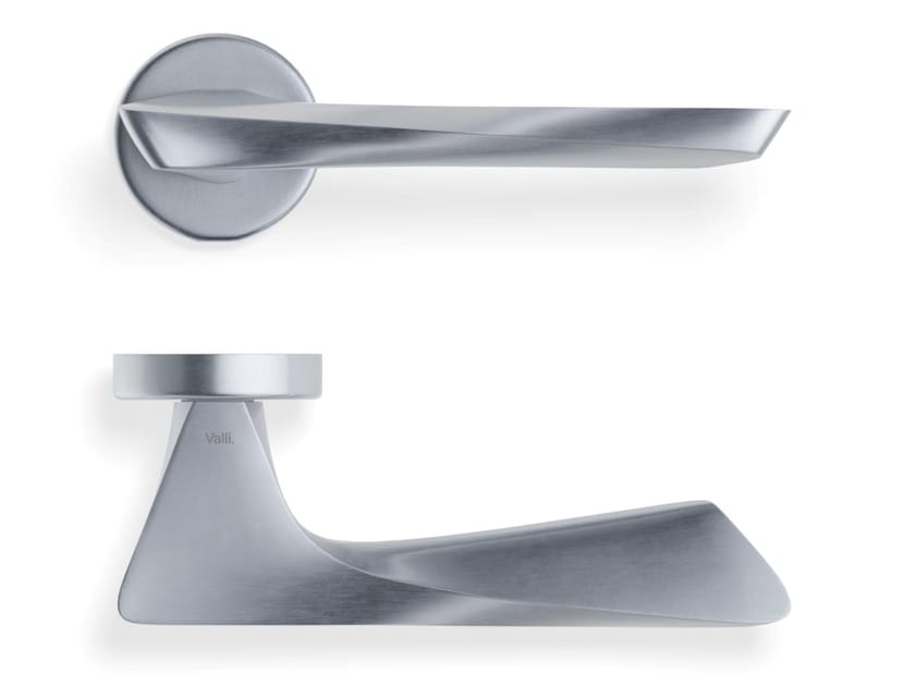 H384 CR | Door handle Brass door handle on rose By Valli | design Cetra ...