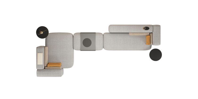 MODEL NO.04 Divano bifacciale in tessuto By HANNABI