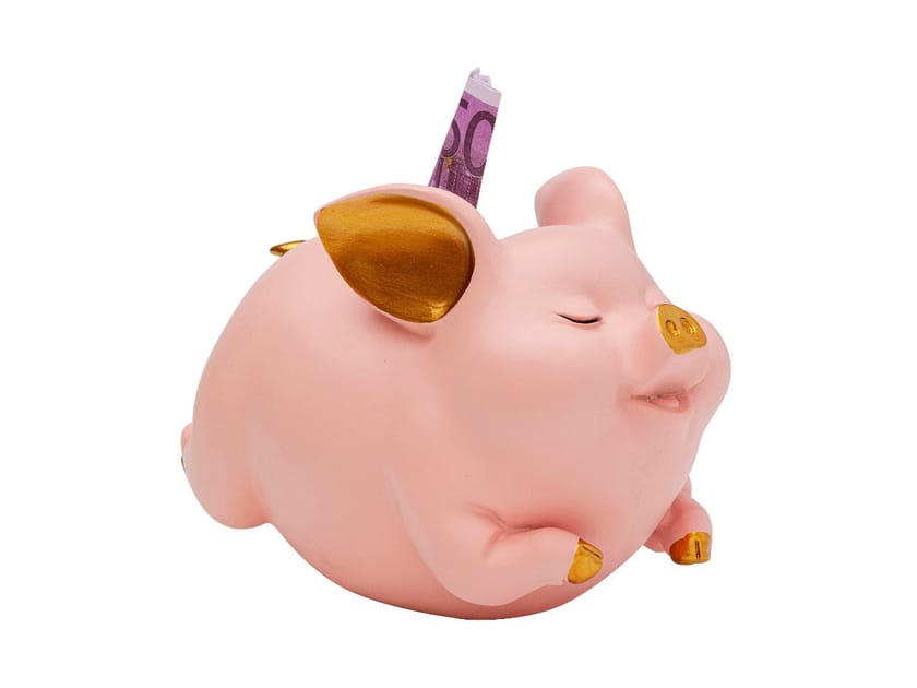 Salvadanaio in resina HAPPY PIG PINK By KARE Design