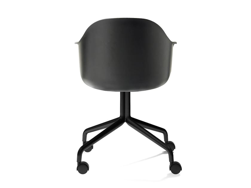 HARBOUR DINING CHAIR STAR BASE Polypropylene chair with armrests with ...