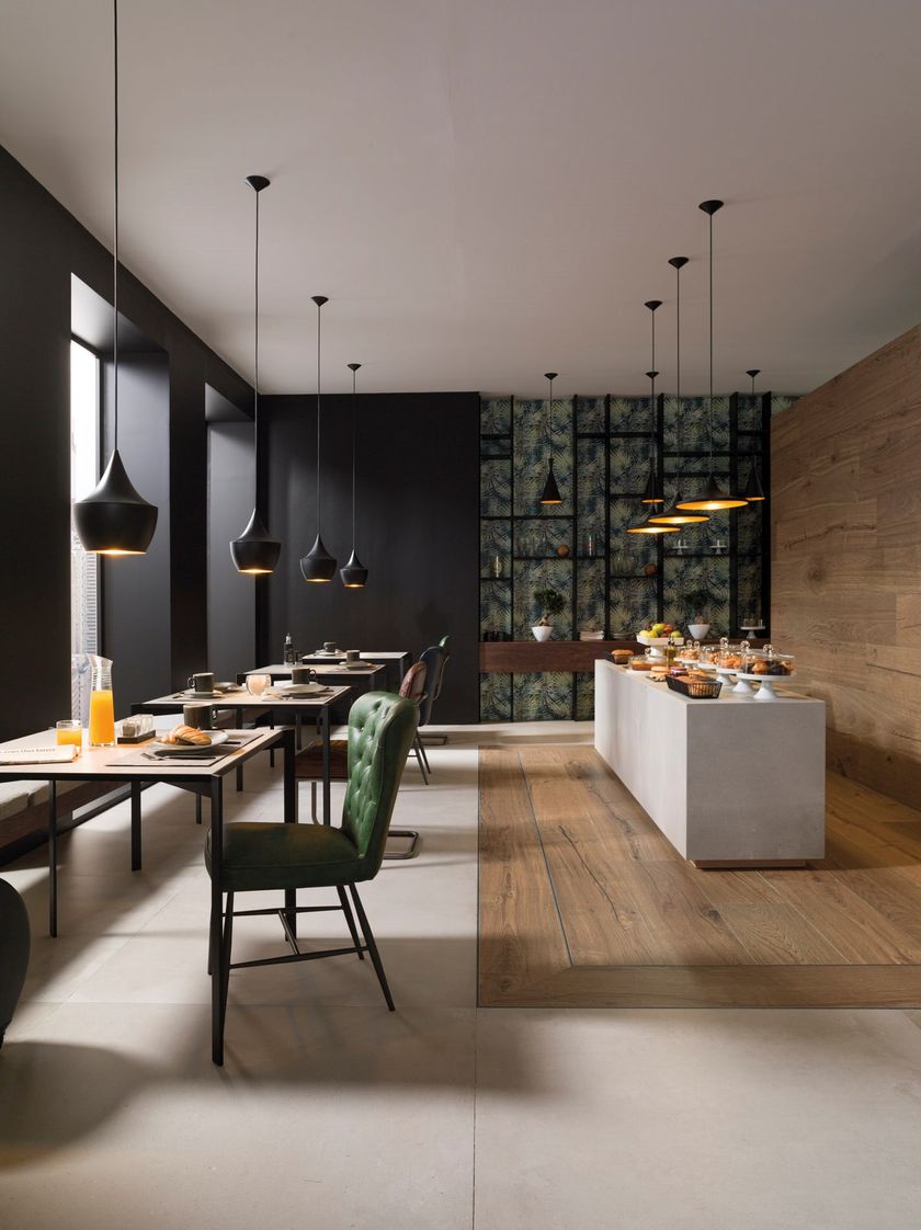 Porcelain stoneware wall/floor tiles with concrete effect HARLEM ACERO ...