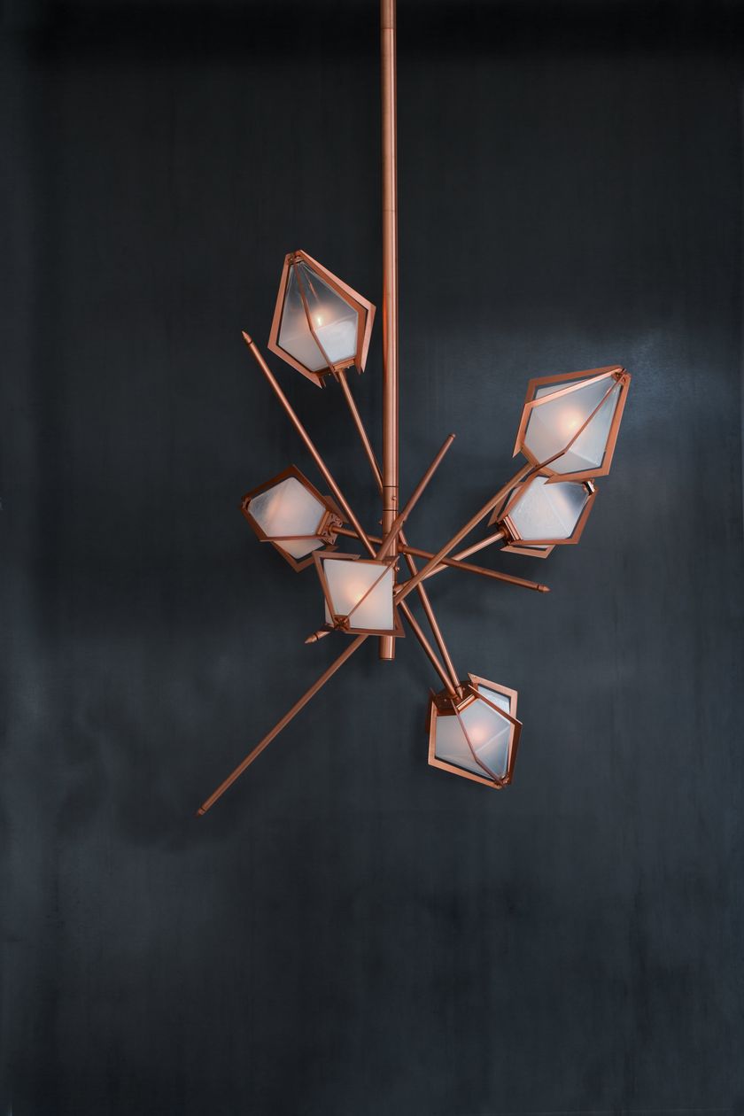 HARLOW | Glass and steel pendant lamp Harlow Collection By GABRIEL SCOTT