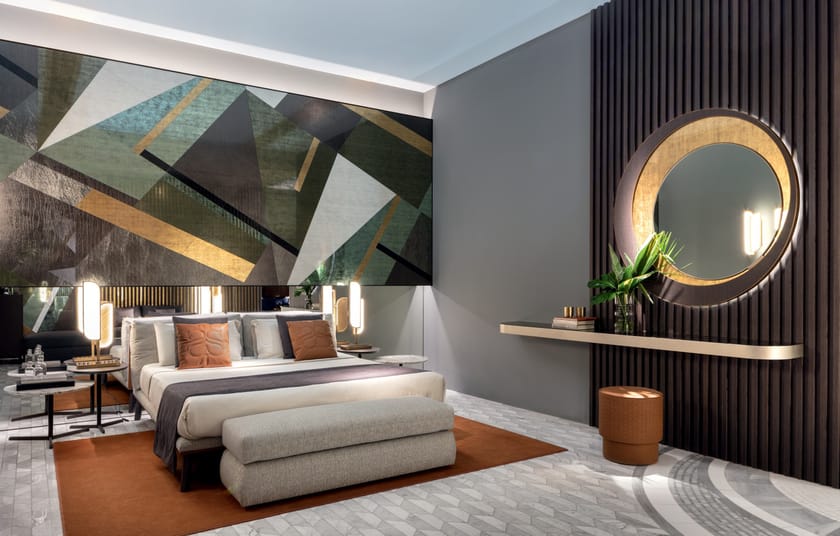 Round framed wall-mounted mirror HARPER By Sicis design Massimiliano Raggi