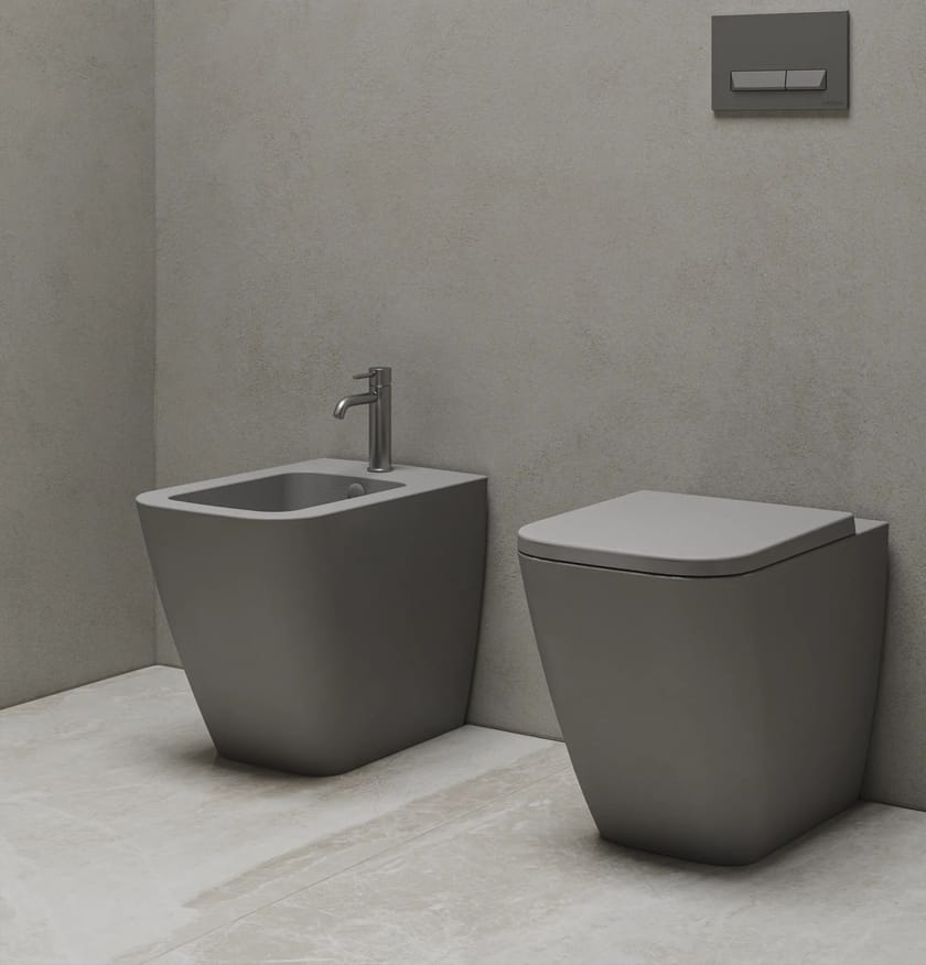 TECNA Floor mounted rimless ceramic toilet By HATRIA