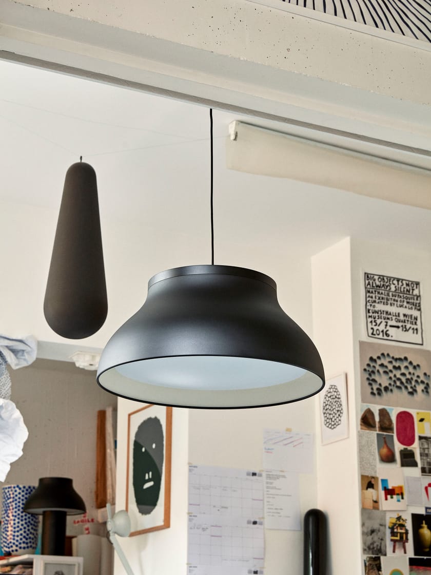 HAY - PC PENDANT L SOFT BLACK pendant lamp By In Stock