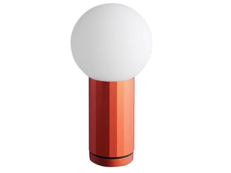LED glass and aluminium table lamp HAY - TURN ON ORANGE By ...