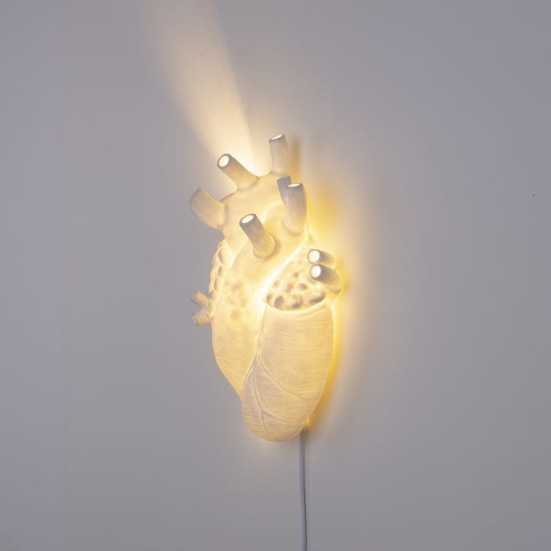 Porcelain wall lamp HEART LAMP By Seletti design Marcantonio Raimondi ...