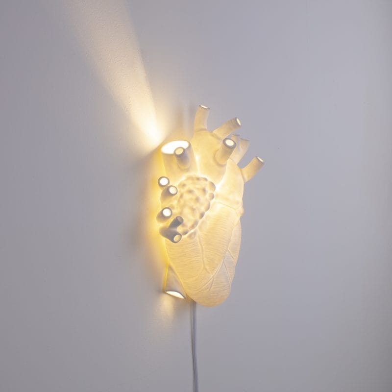 Porcelain wall lamp HEART LAMP By Seletti design Marcantonio Raimondi ...